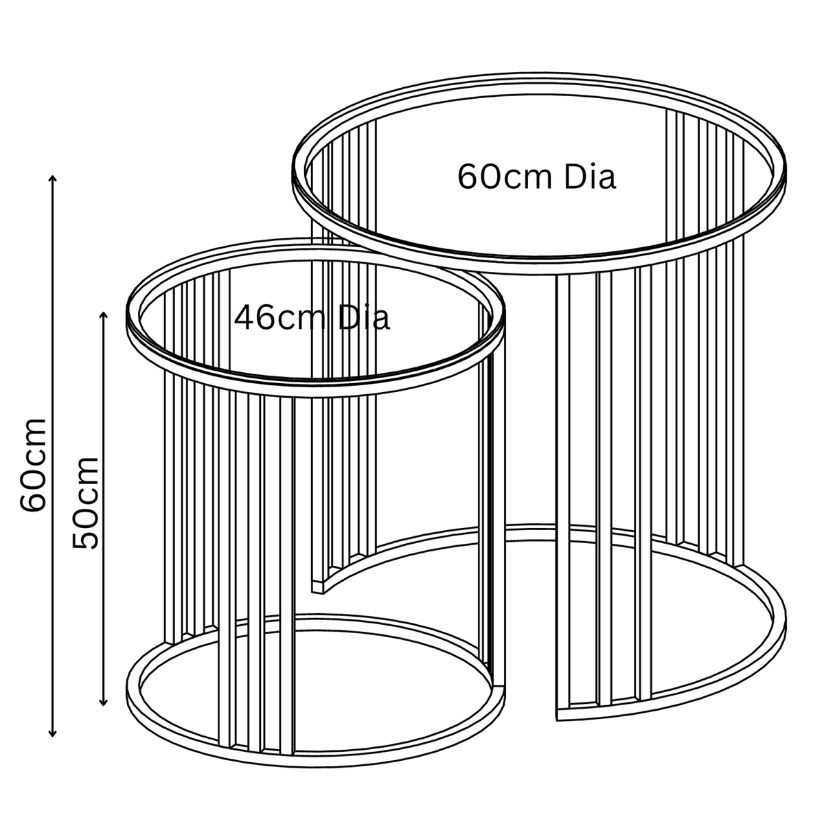 Eclipse Clear Glass Coffee Table Set – Torelli Furniture