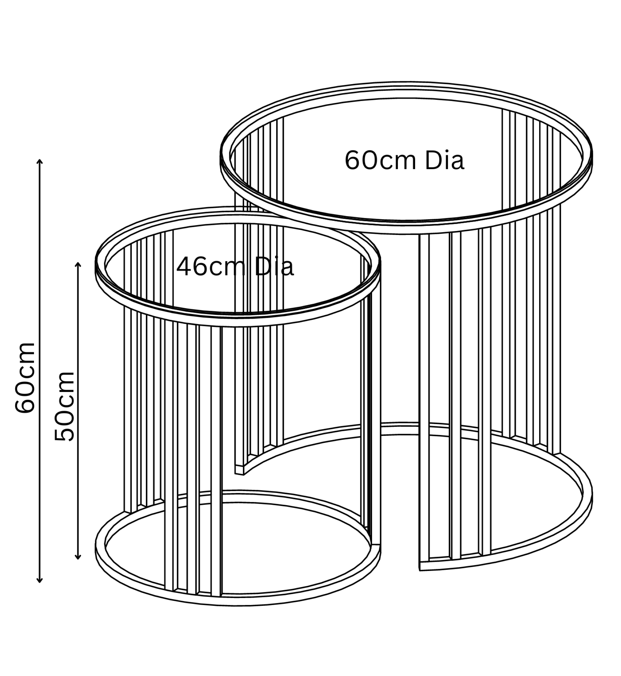 Eclipse Clear Glass Coffee Table Set – Torelli Furniture