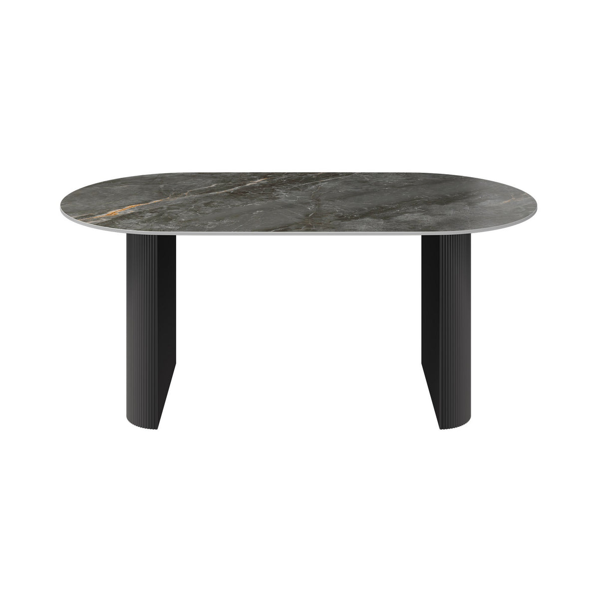 Cartier 180cm Oval Gloss Grey Ceramic Dining Table – Torelli Furniture