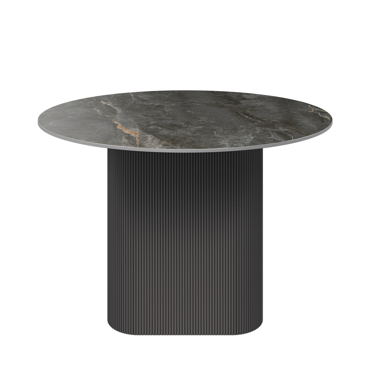Cartier 120cm Round Gloss Grey Ceramic Dining Table – Torelli Furniture