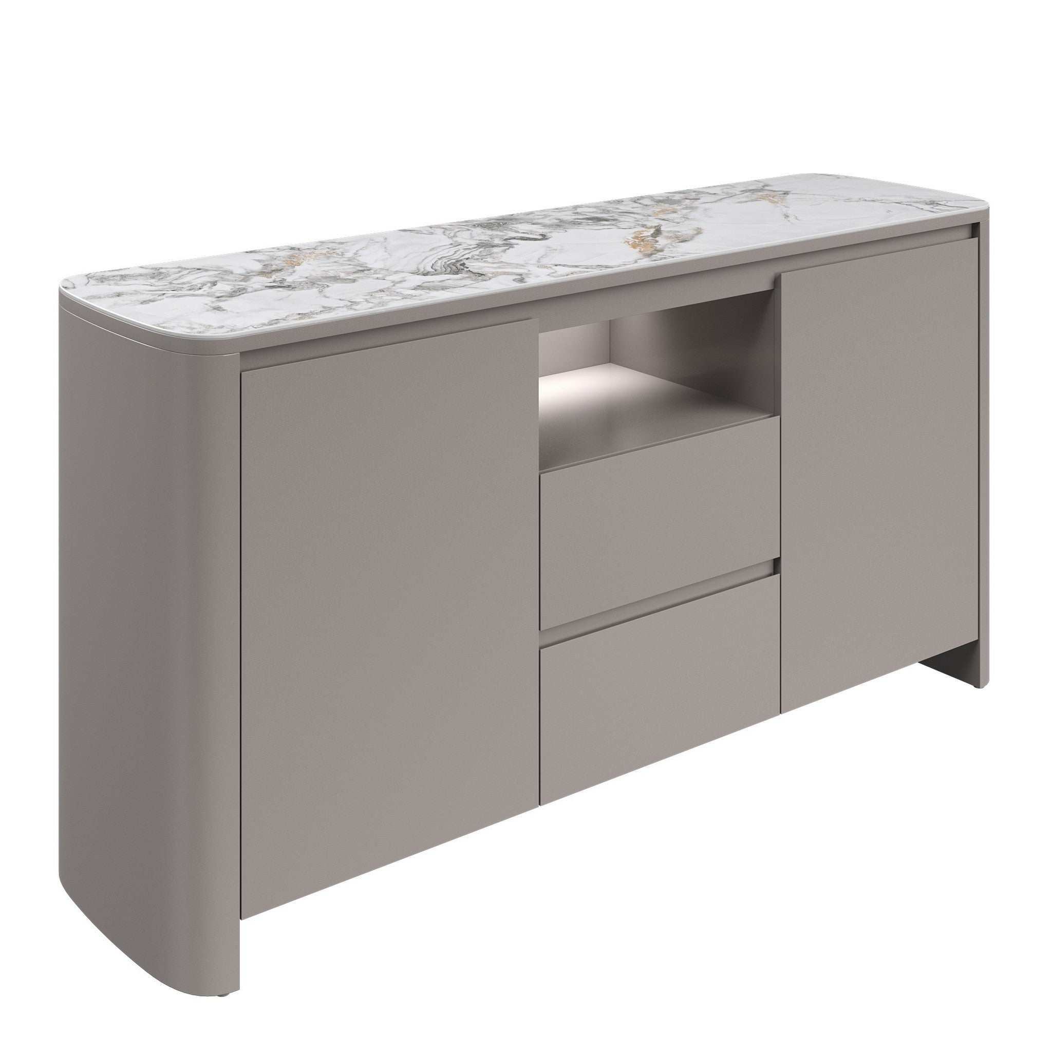 Milano Gloss White Ceramic Sideboard – Torelli Furniture