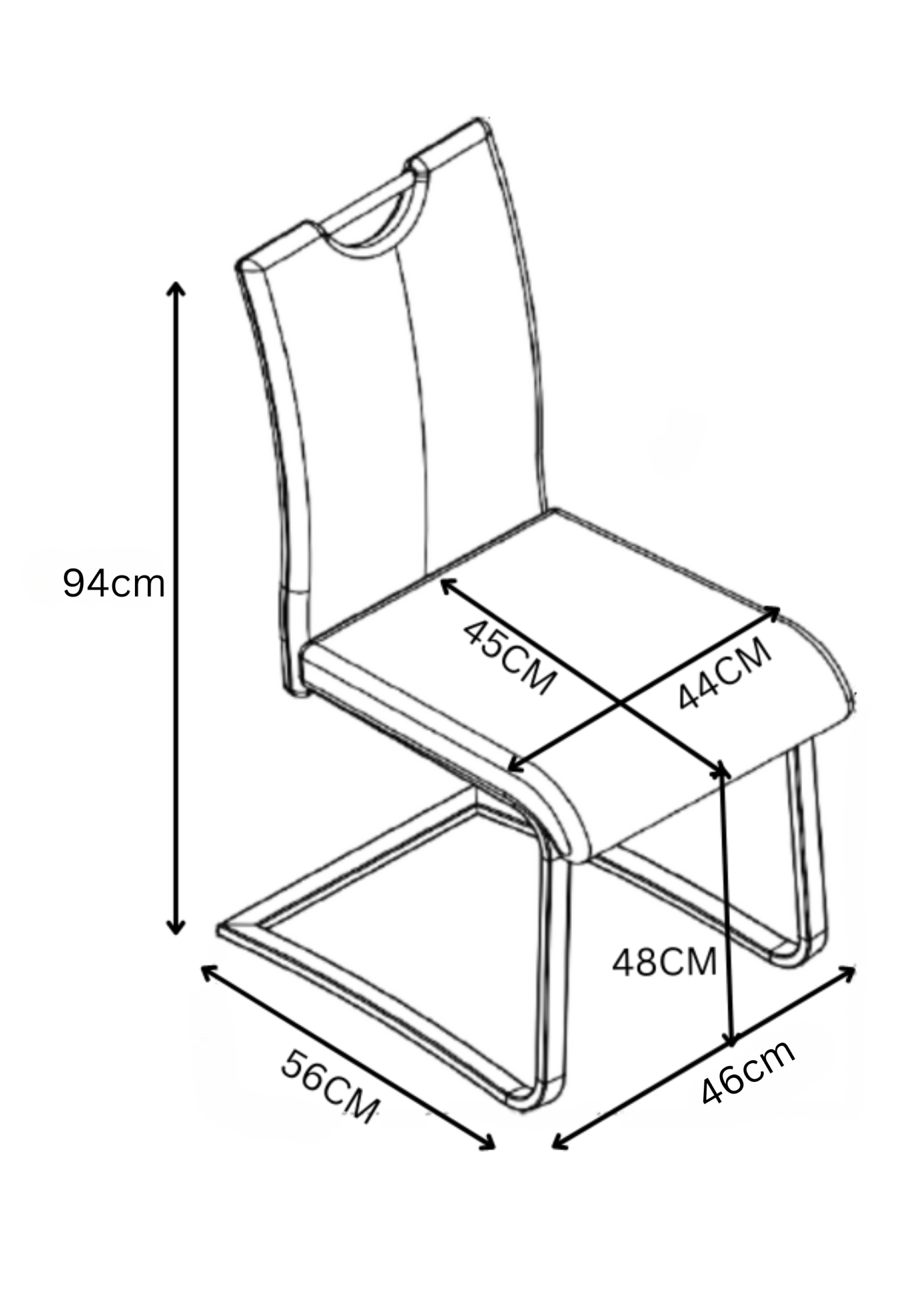 Gabi Faux Leather Dining Chair – Torelli Furniture
