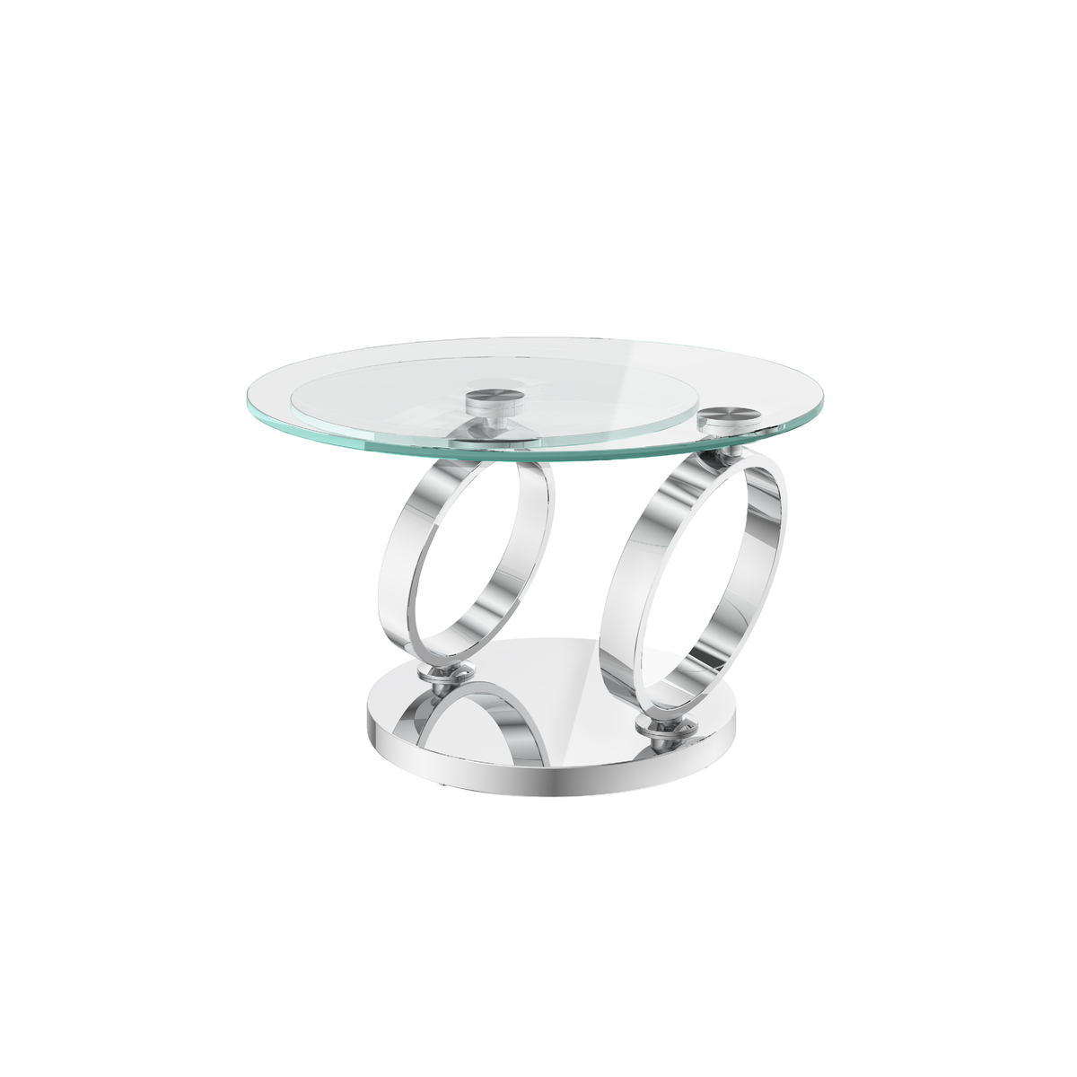 Olympia Clear Glass Swivel Extending Coffee Table – Torelli Furniture
